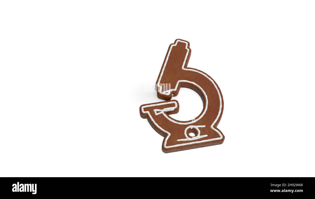 3d rendering of gingerbread cookie in shape of symbol of vintage ...