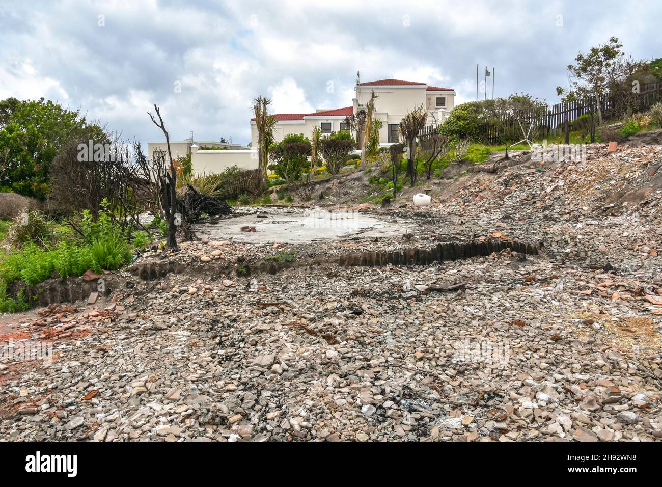 A view of some the damage created by the devastating fires that took ...