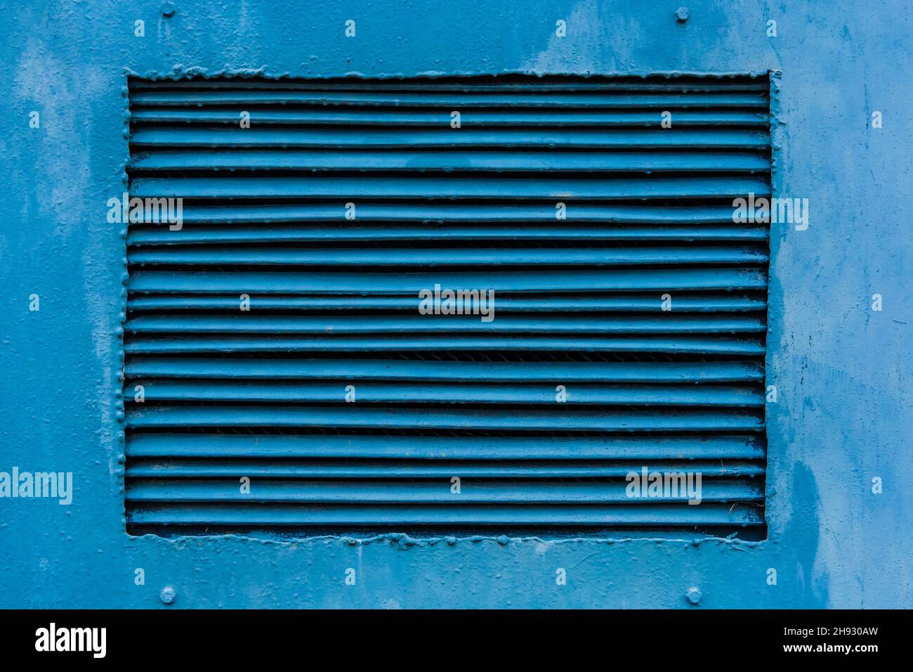 Industrial cooling ventilation grille, panel mounted in the wall of the ...