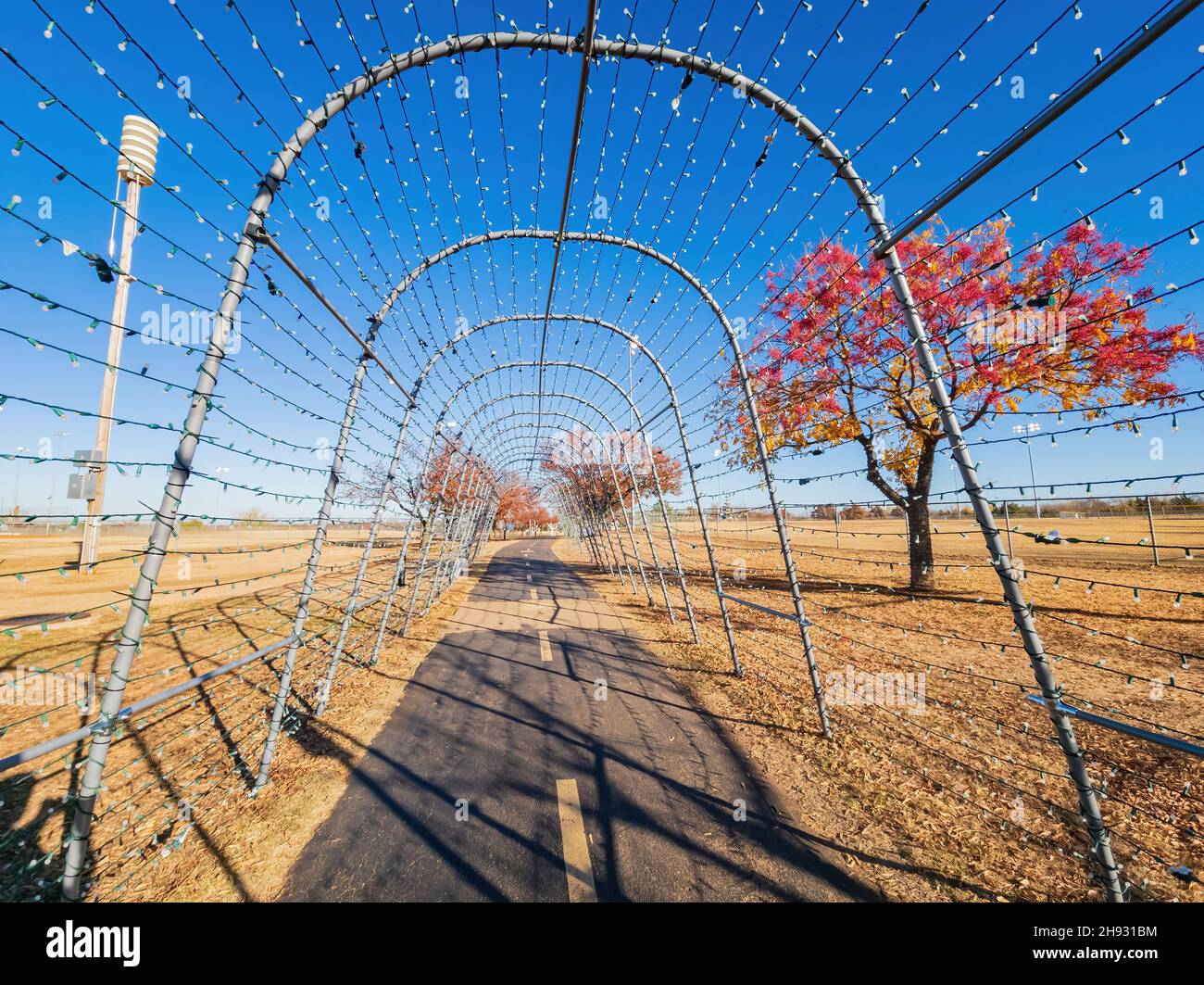 Christmas decoration in Mitch Park at Edmond, Oklahoma Stock Photo - Alamy
