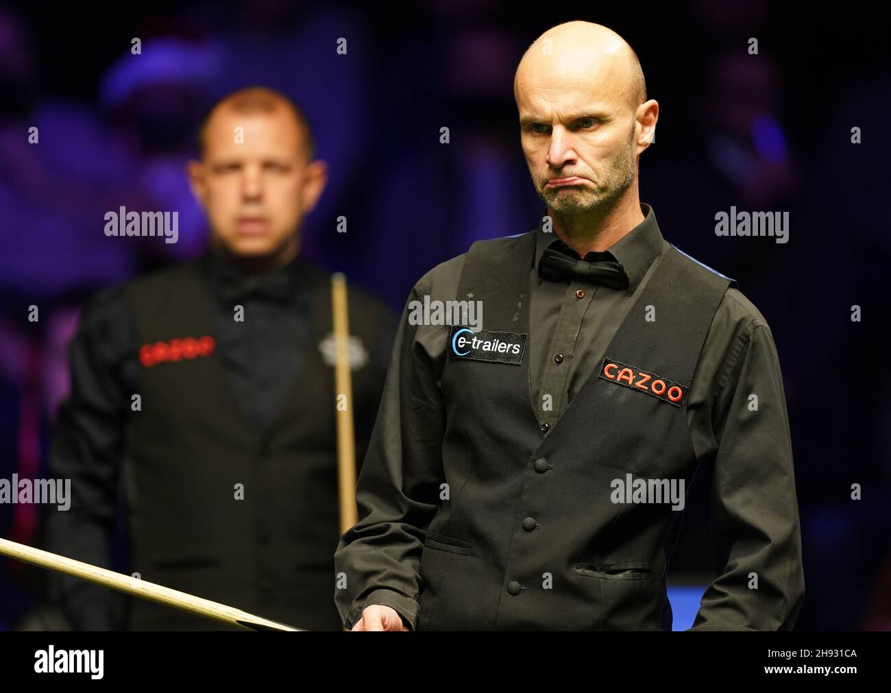 Andy Hicks during his match with Barry Hawkins on day eleven of the ...