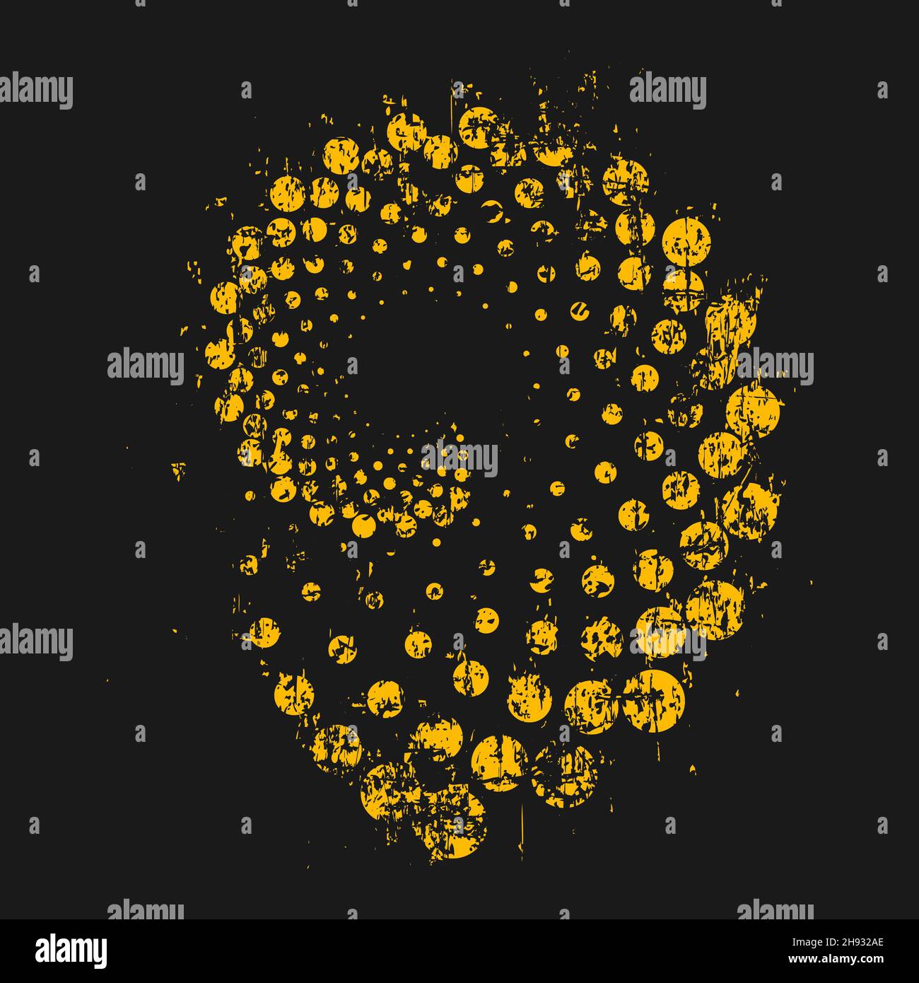 Yellow grunge dotted speed lines. Retro grunge pattern. Logo design ...