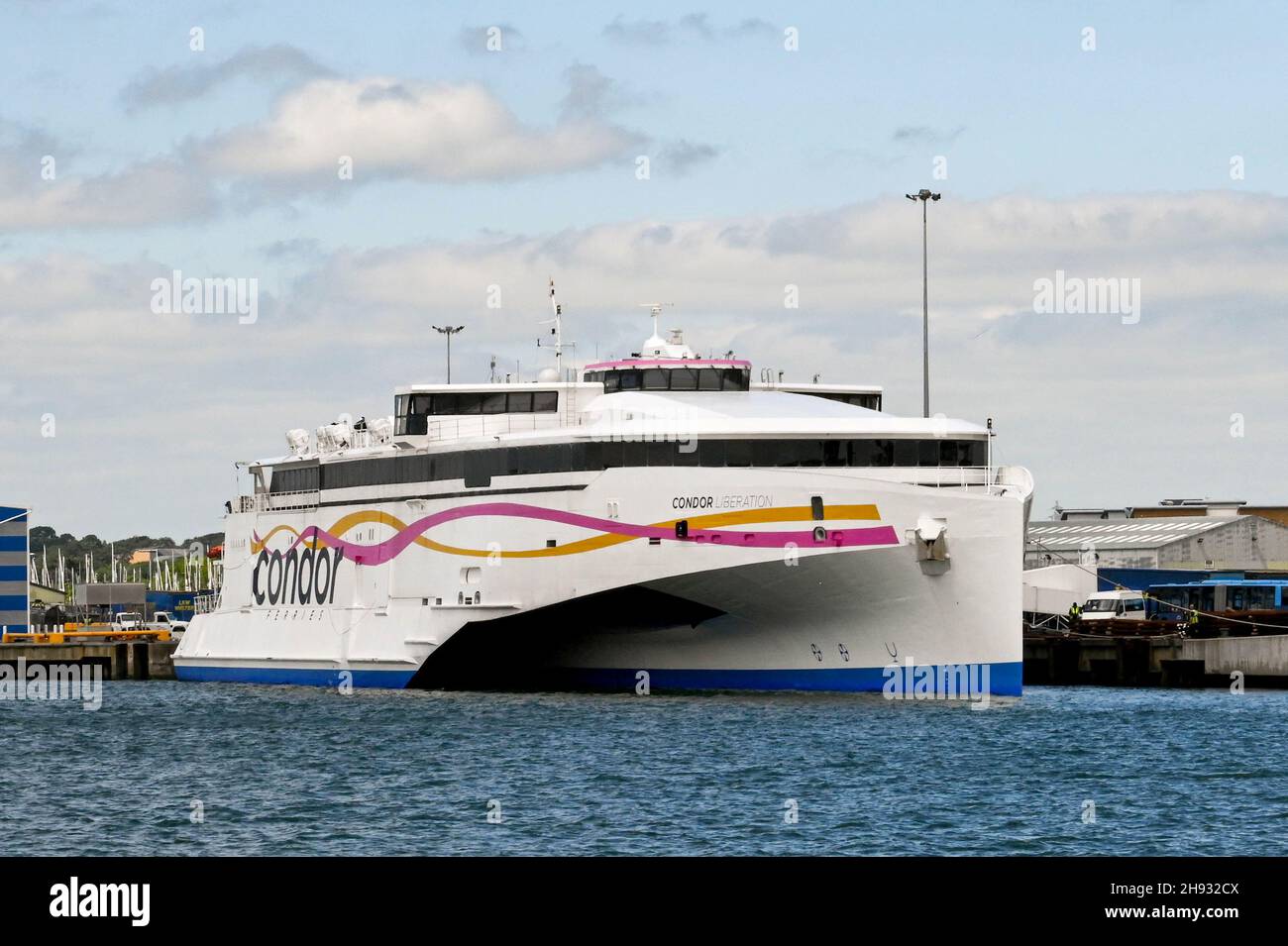 Poole Harbour, Dorset, England - June 2021: Large catamaran passenger ...