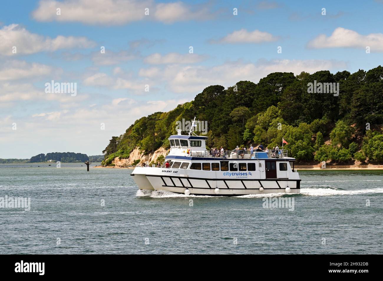 Poole Harbour, Dorset, England - June 2021: Small tourist sightseeing ...