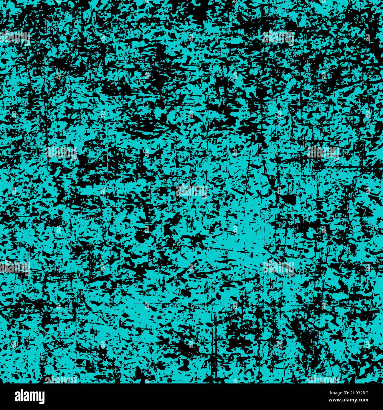 Black and turquoise texture. Distress texture of spots, stains, ink ...