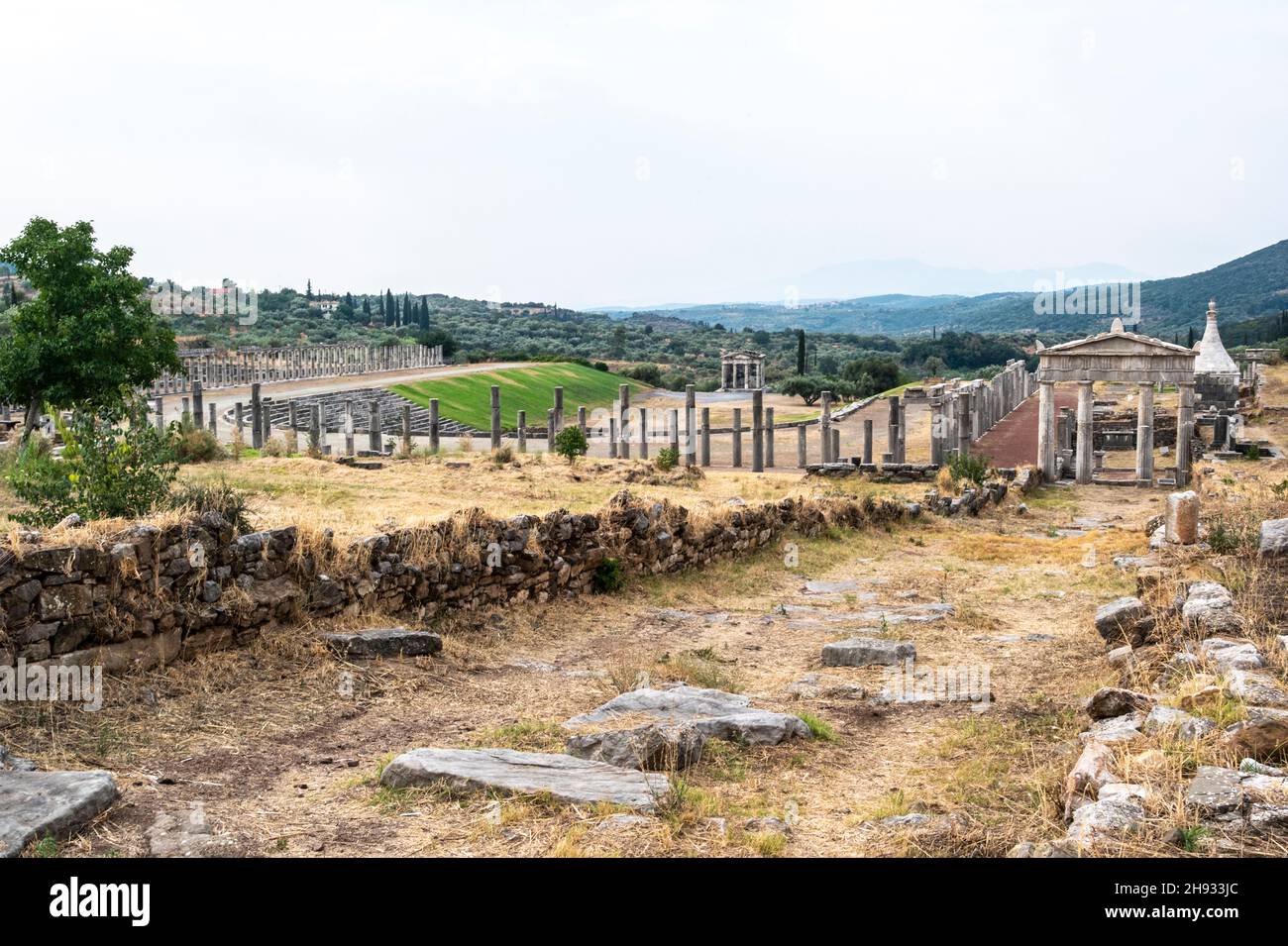 ancient road leading into the stadium at the ancient archaeological ...