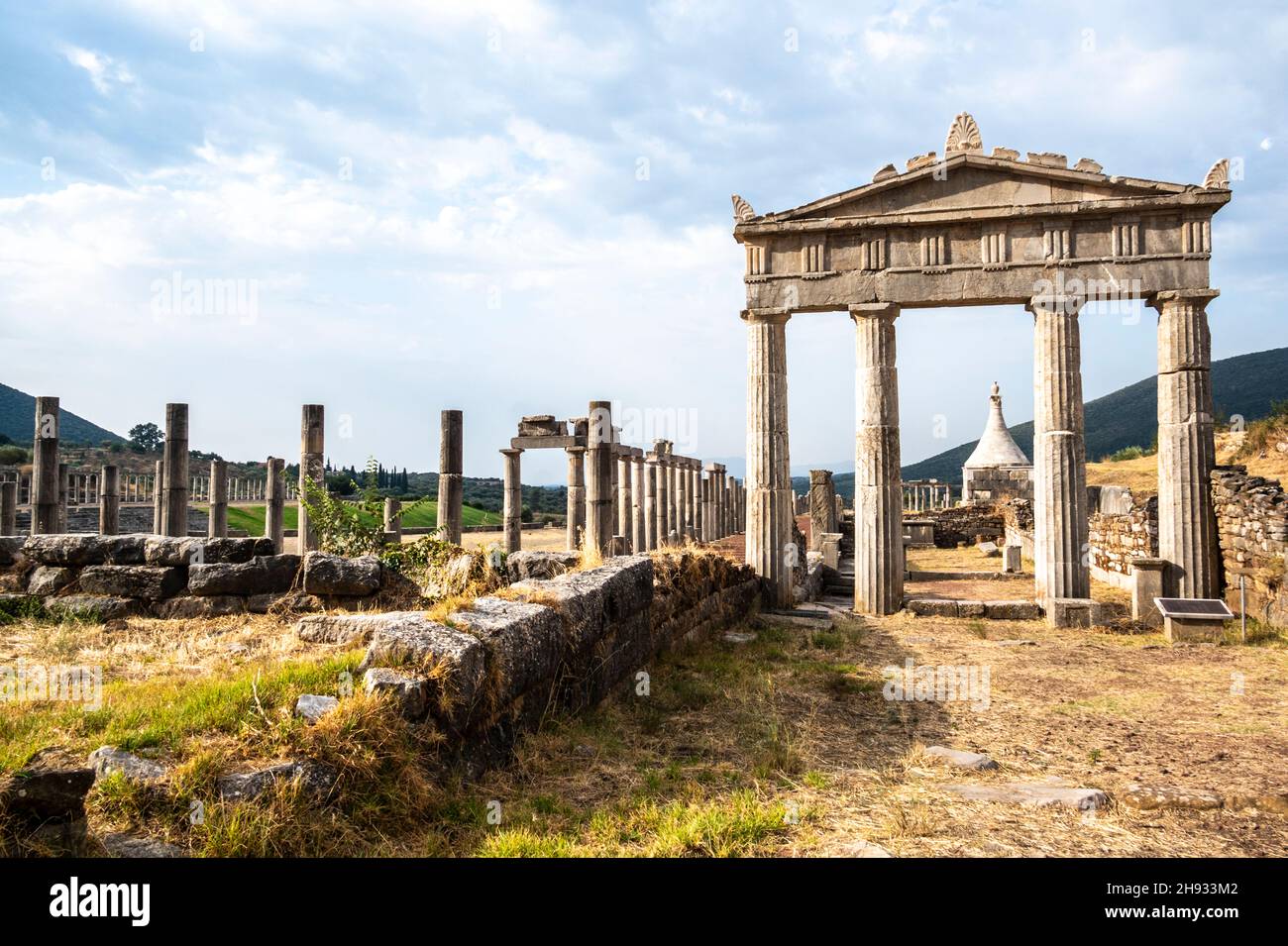 gateway entrance into the stadium at the ancient archaeological site of ...