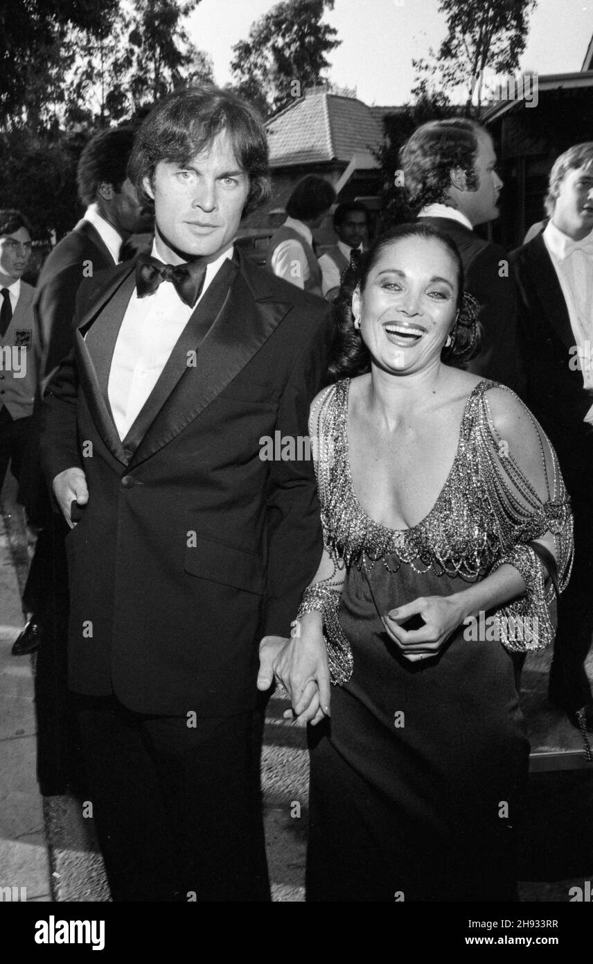 Jeff Osterhag and Carol Connors seen arriving to a party at Jerry Buss ...