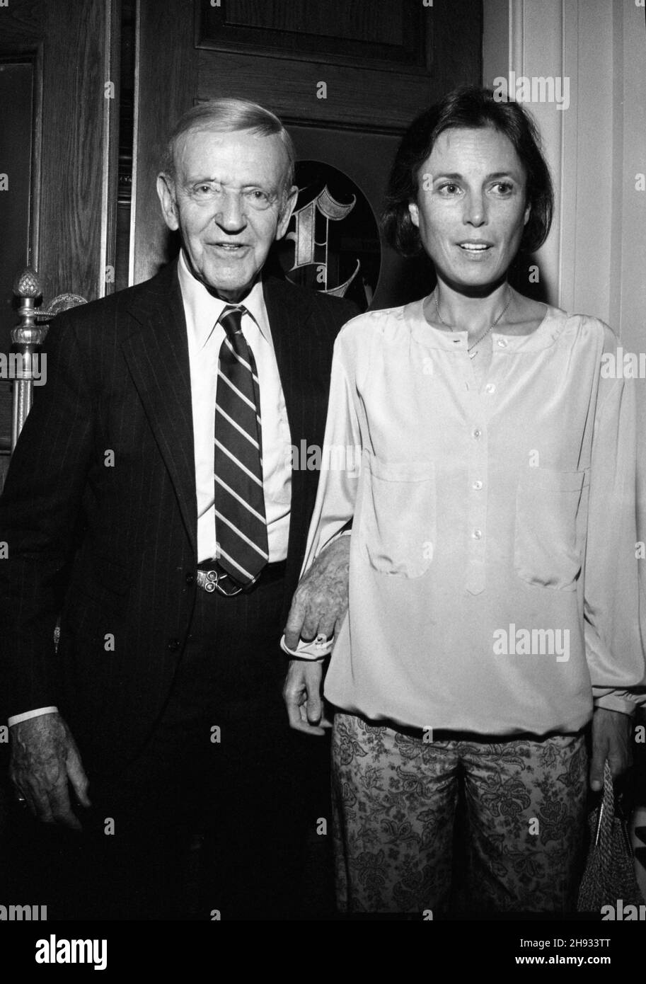 Fred Astaire and Robyn Astaire seen exiting Chasen's on June 17, 1981 ...