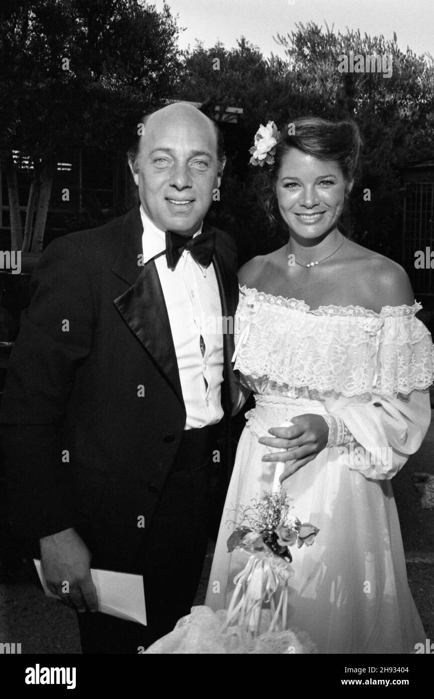 David Wood and Melinda Naud seen arriving to a party at Jerry Buss ...