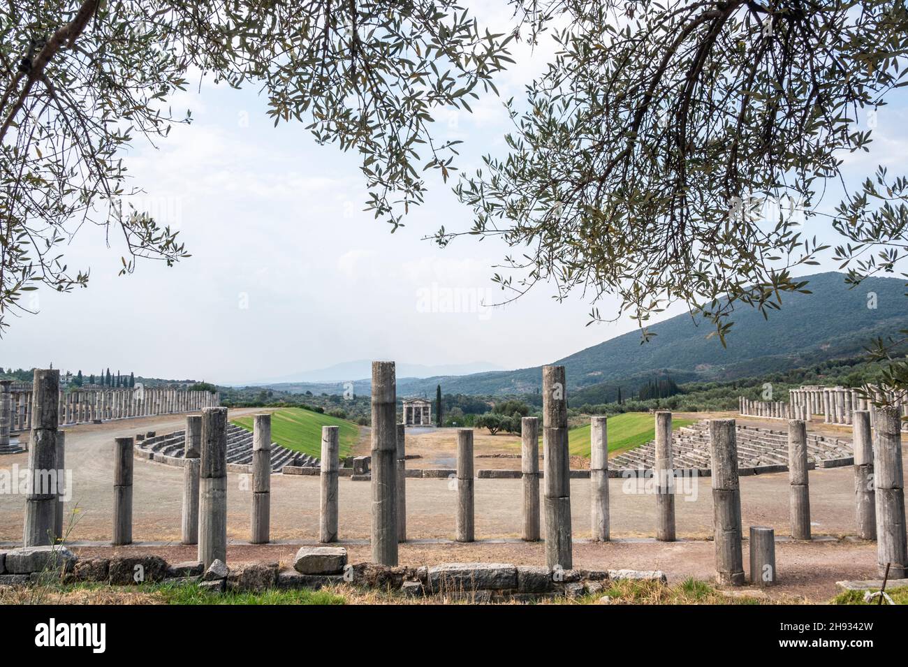 stadium at the ancient archaeological site of Messene Stock Photo - Alamy