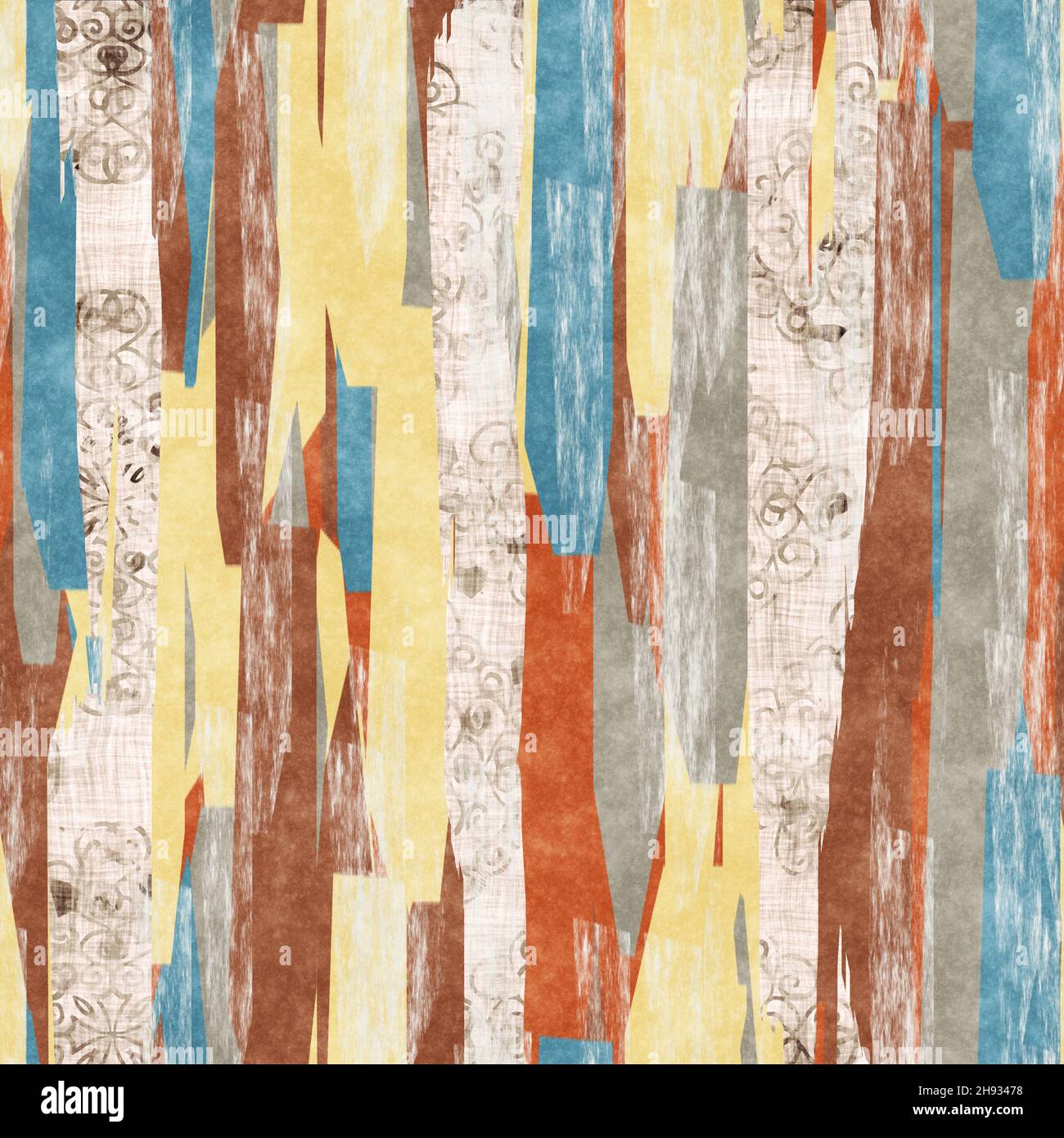 Seamless paper strip collage surface pattern design for print Stock ...