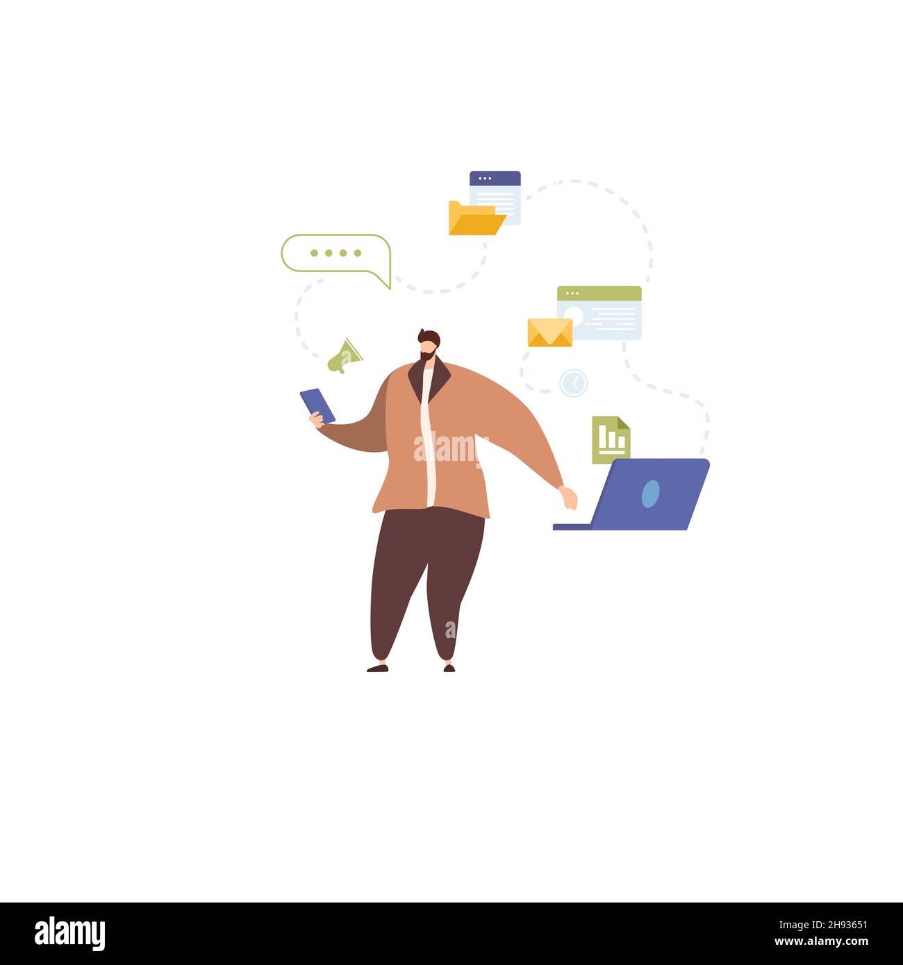 People working with big data, analyzing and auditing business processes ...