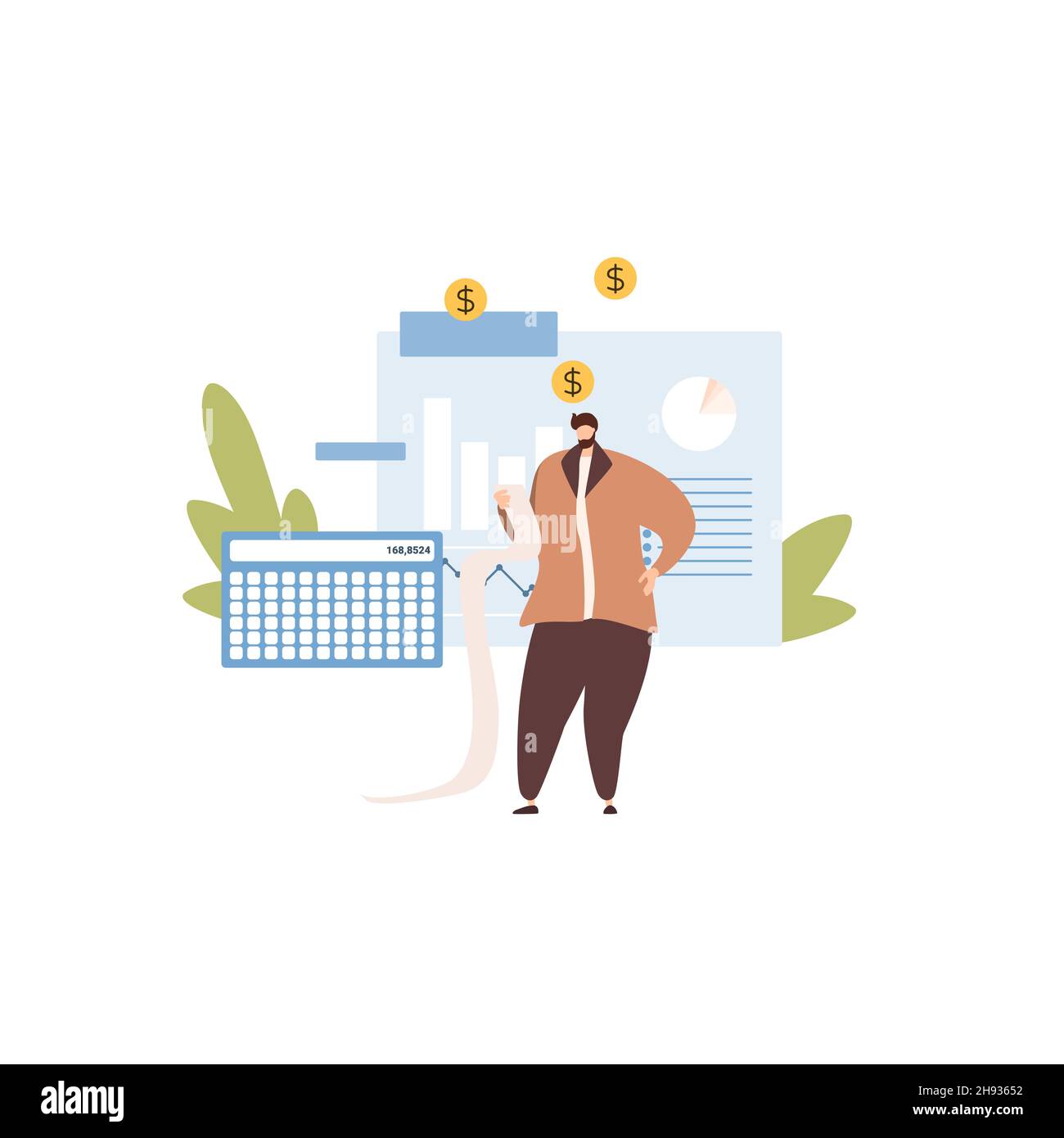People working with big data, analyzing and auditing business processes ...