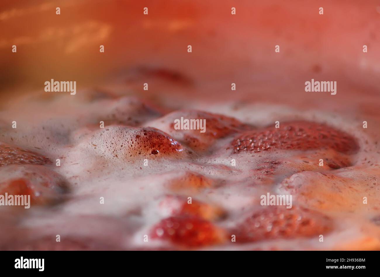 Cooking process of homemade strawberry jam Stock Photo - Alamy