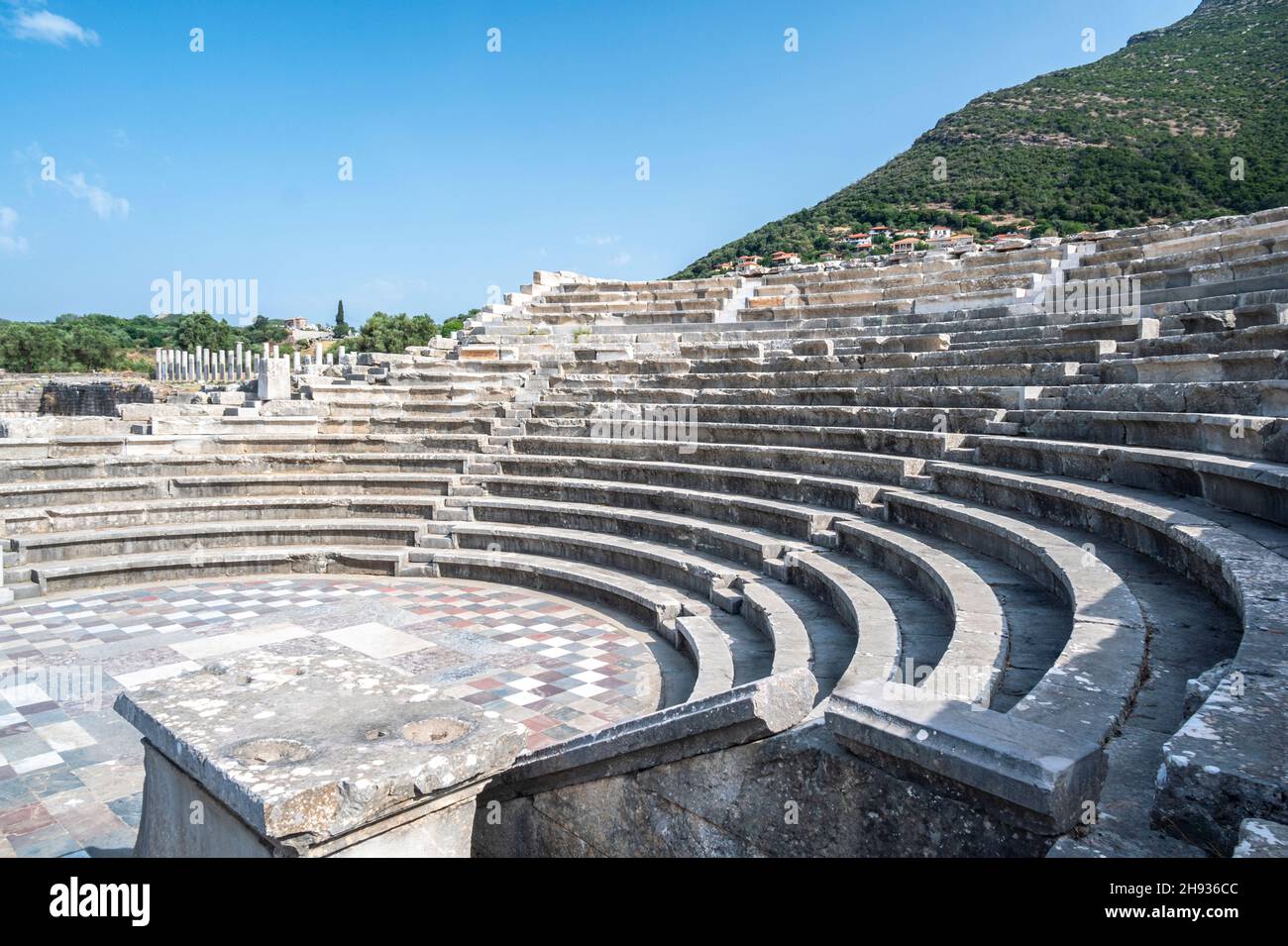theater at the ancient archaeological site of Messene Stock Photo - Alamy