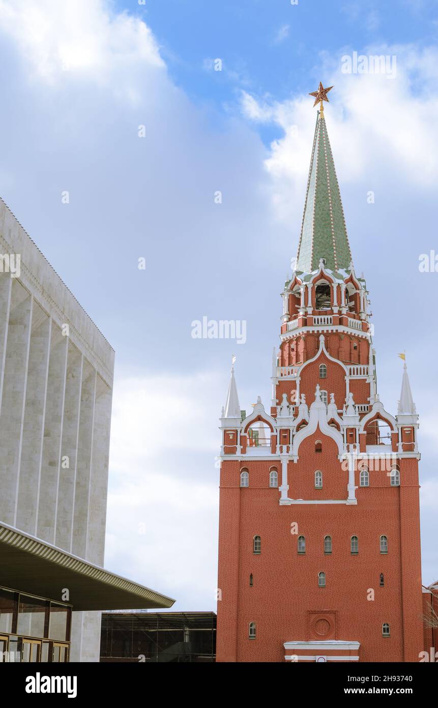 Moscow. Russia. The Red Square. Kremlin. Spasskaya Tower. Russian ...