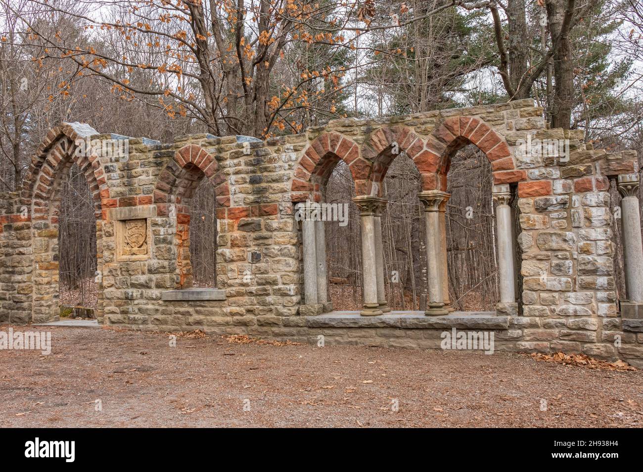 Waterfalls trail and Abbey Ruins Gatineau Quebec Canada Stock Photo - Alamy
