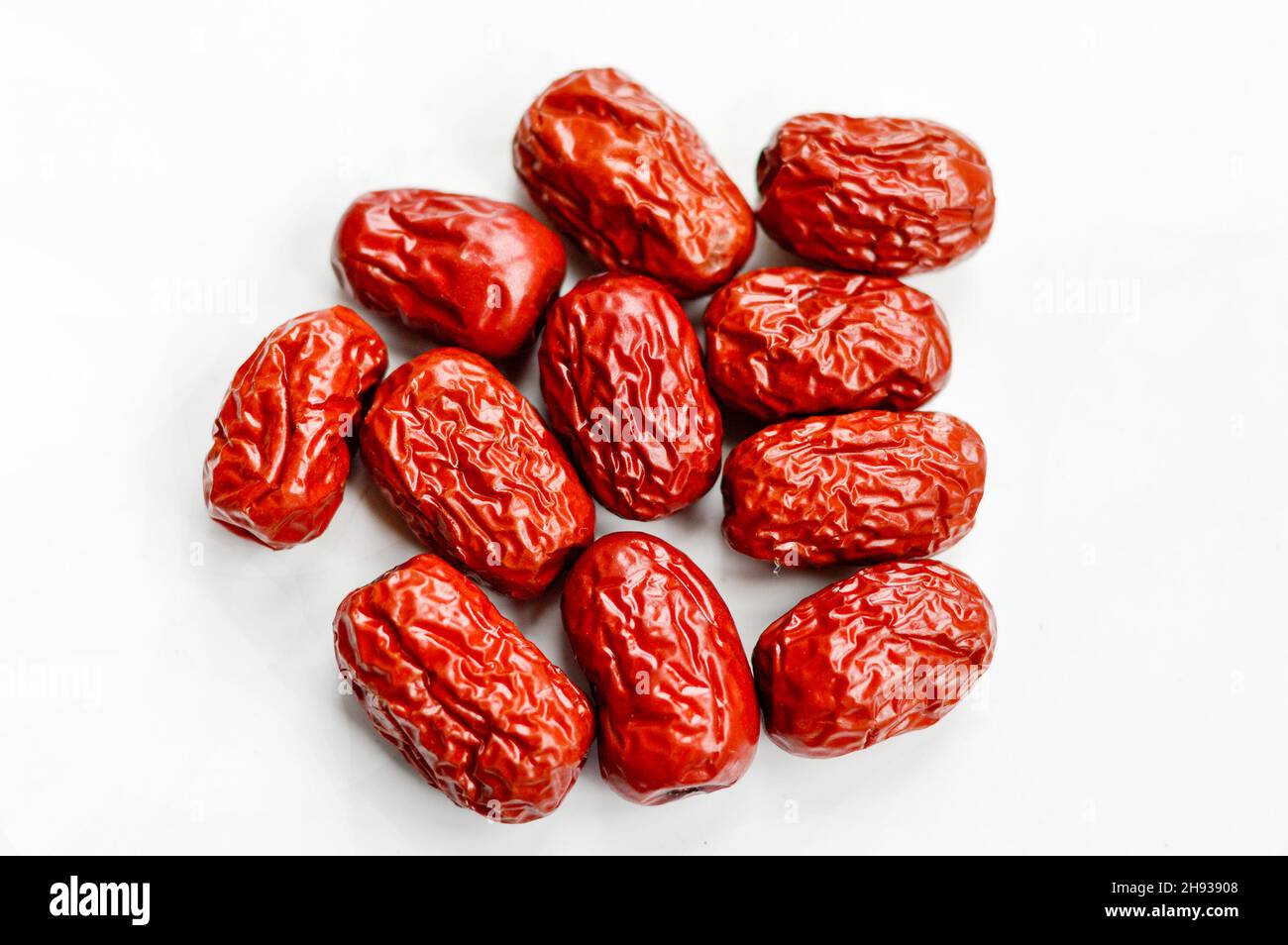 Dried Chinese red jujube isolated against white background Stock Photo ...