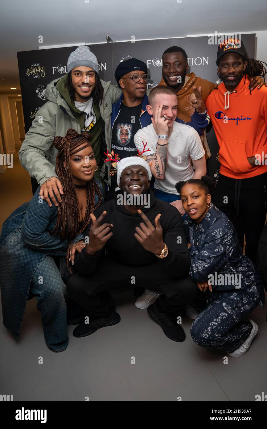 Stormzy with guests backstage during A Very Merky Christmas, the first ...