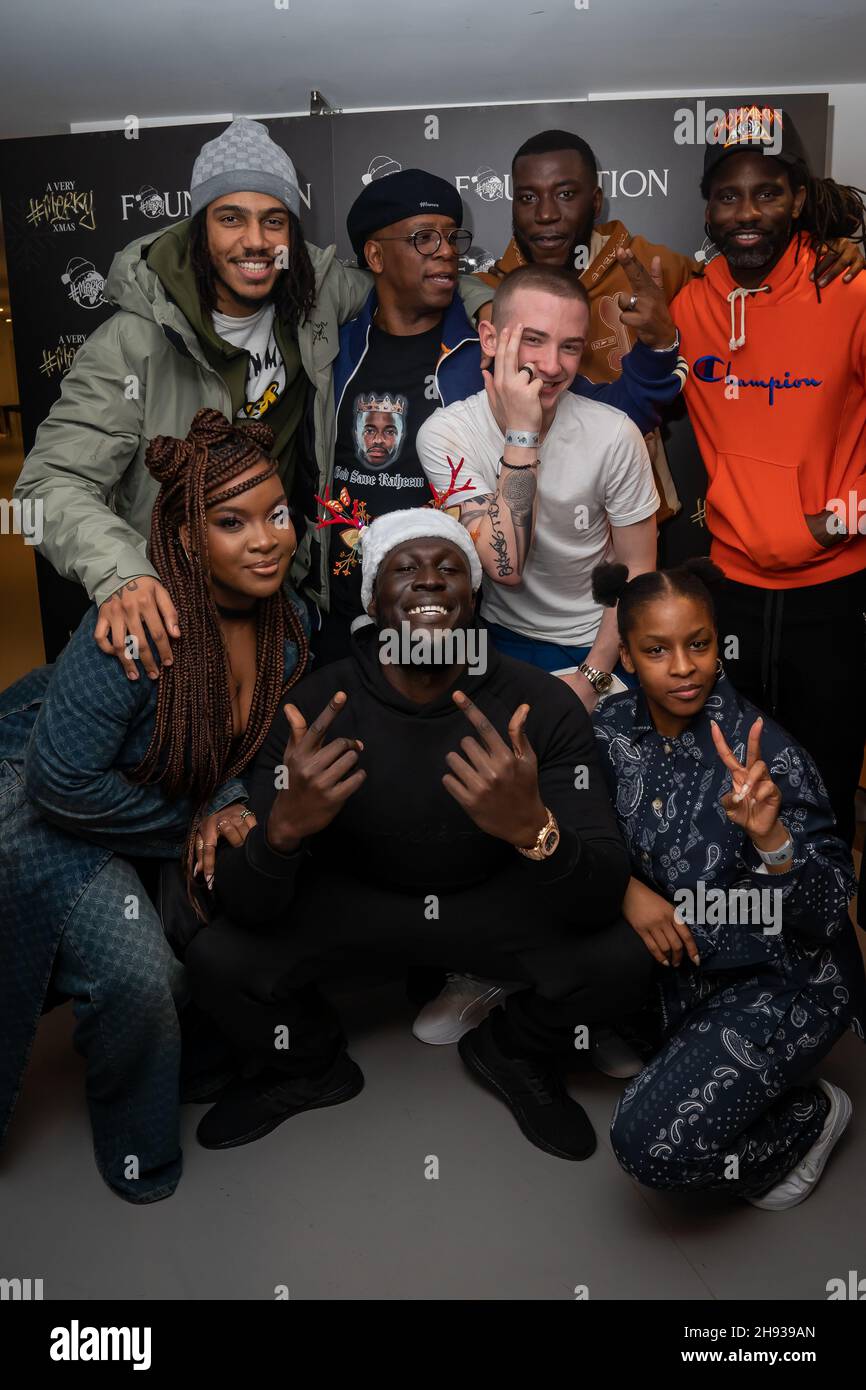 Stormzy with guests backstage during A Very Merky Christmas, the first ...