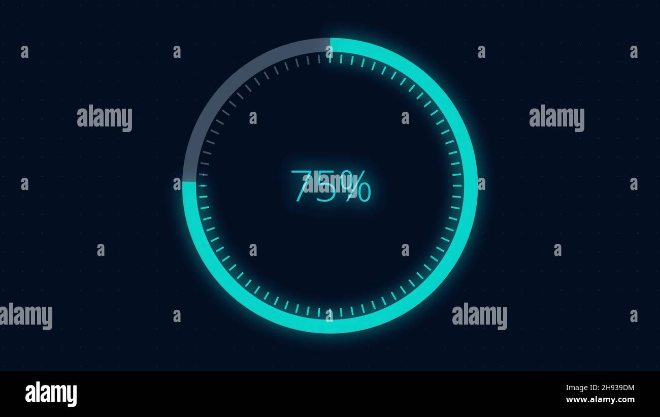 Futuristic Loading Circle Ring. Loading Transfer Download Animation ...