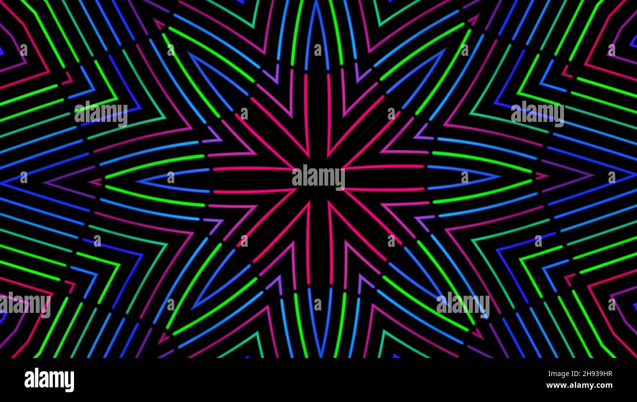 Abstract radial background with animation of moving colorful patterns ...