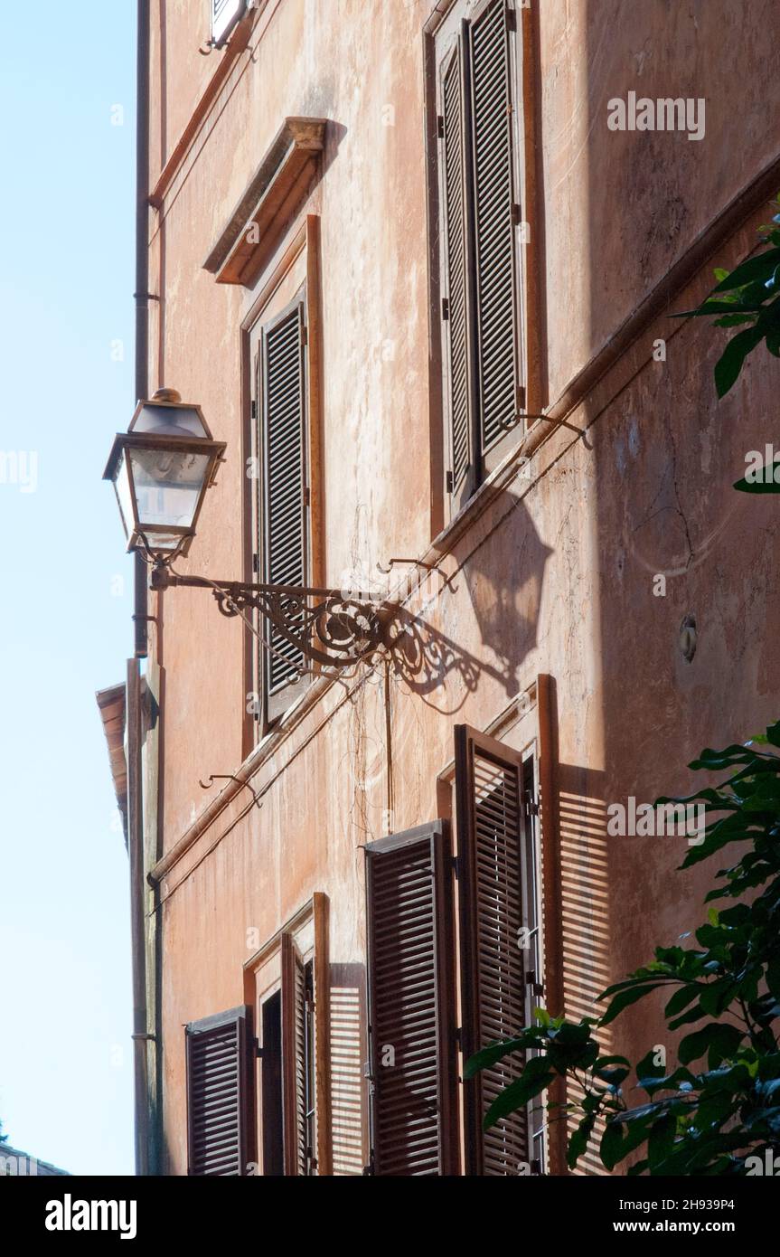 Residential facades in Rome Italy Stock Photo - Alamy