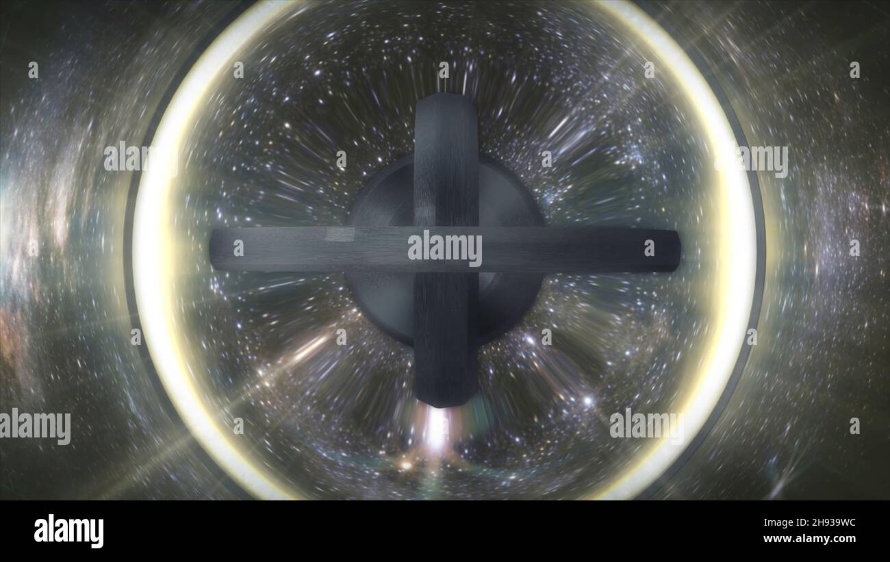 Illustration of abstract distortion of outer space. Abstract movement ...