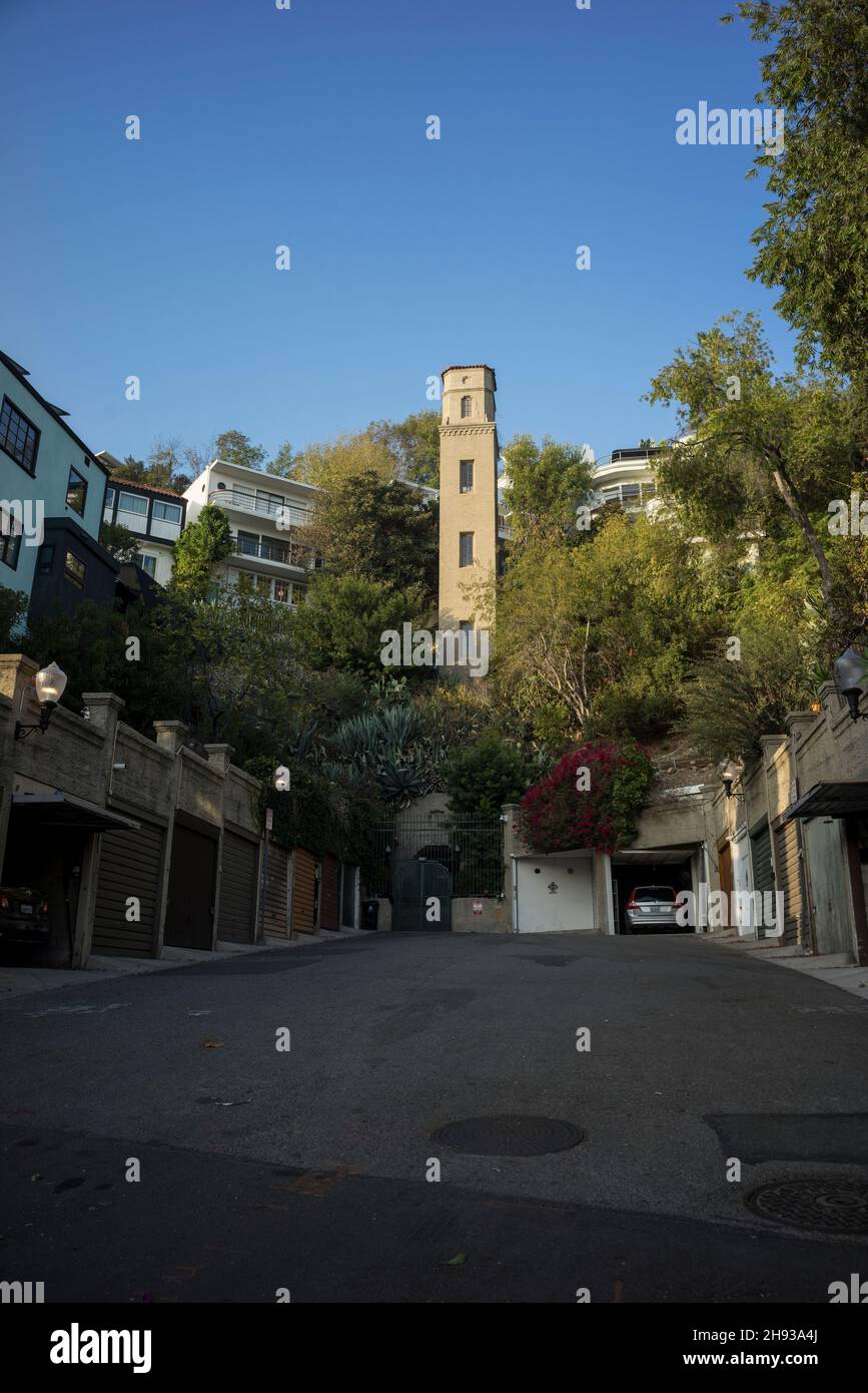 High Tower elevator, Los Angeles Stock Photo - Alamy