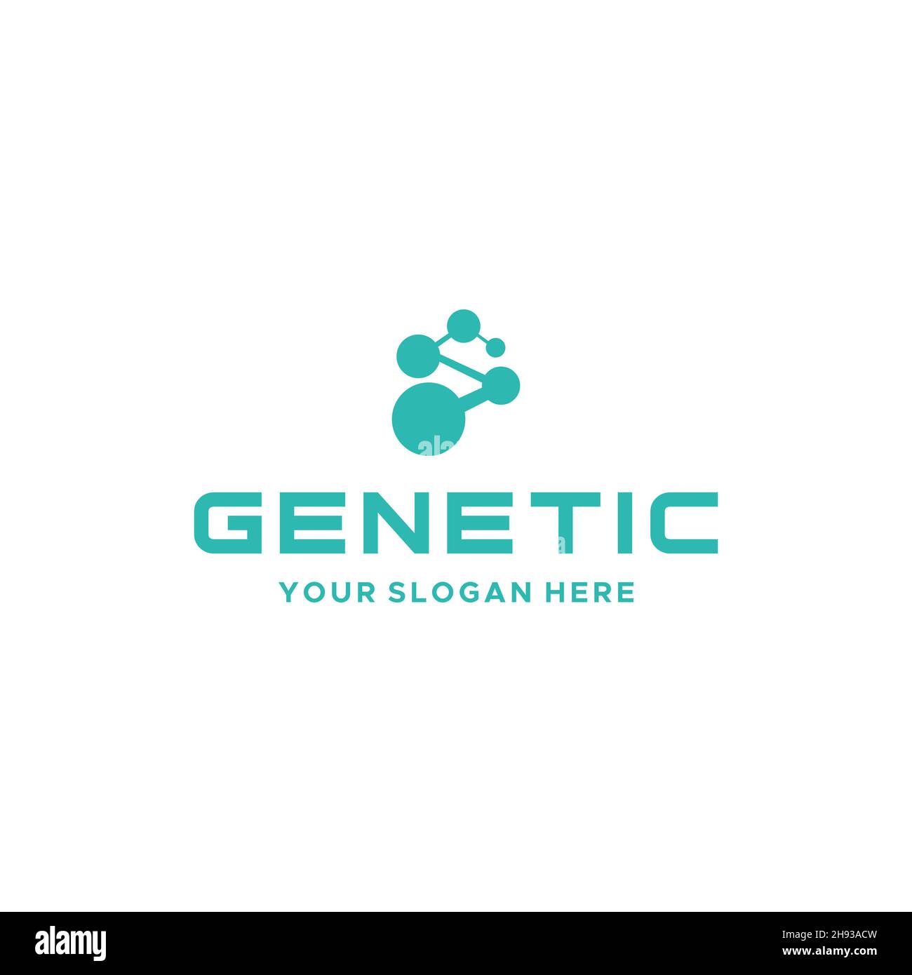 minimalist GENETIC moleculer molecul logo design Stock Vector Image ...