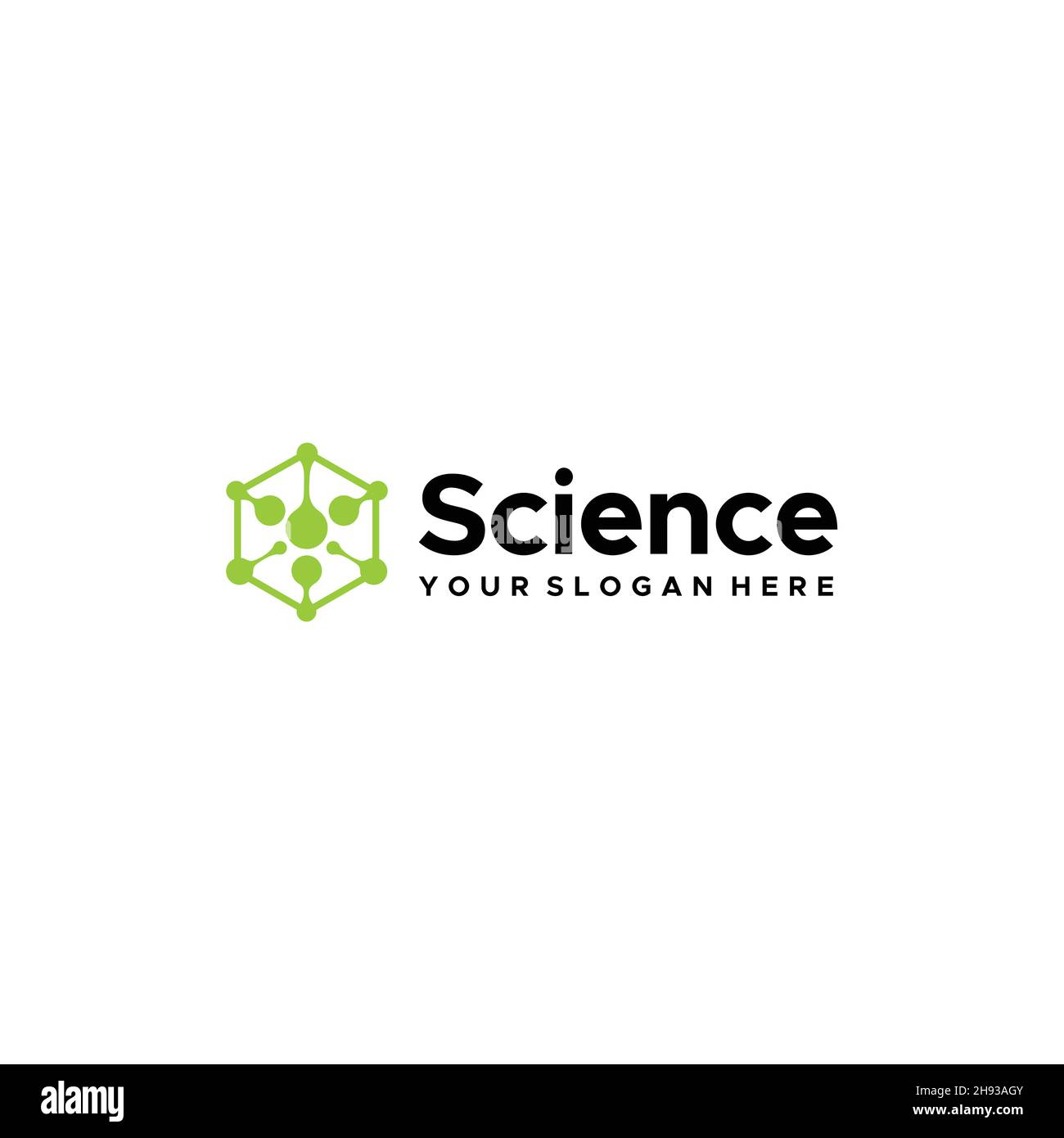 minimalist Science moleculer hexagon logo design Stock Vector Image ...