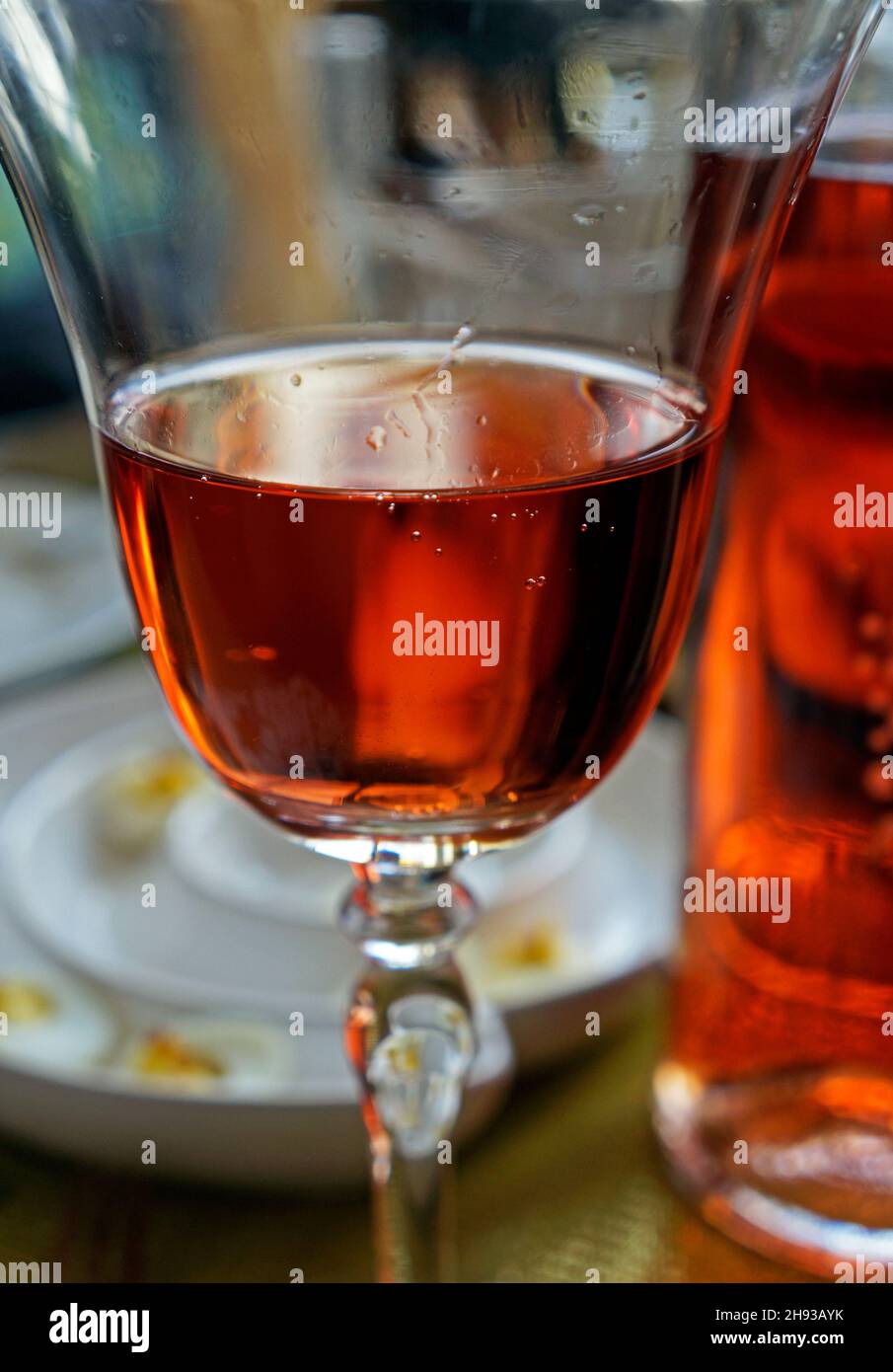 Glass of rose wine hi-res stock photography and images - Alamy