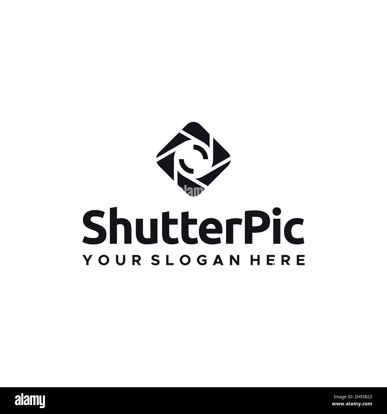 minimalist ShutterPic lens camera logo design Stock Vector Image & Art ...
