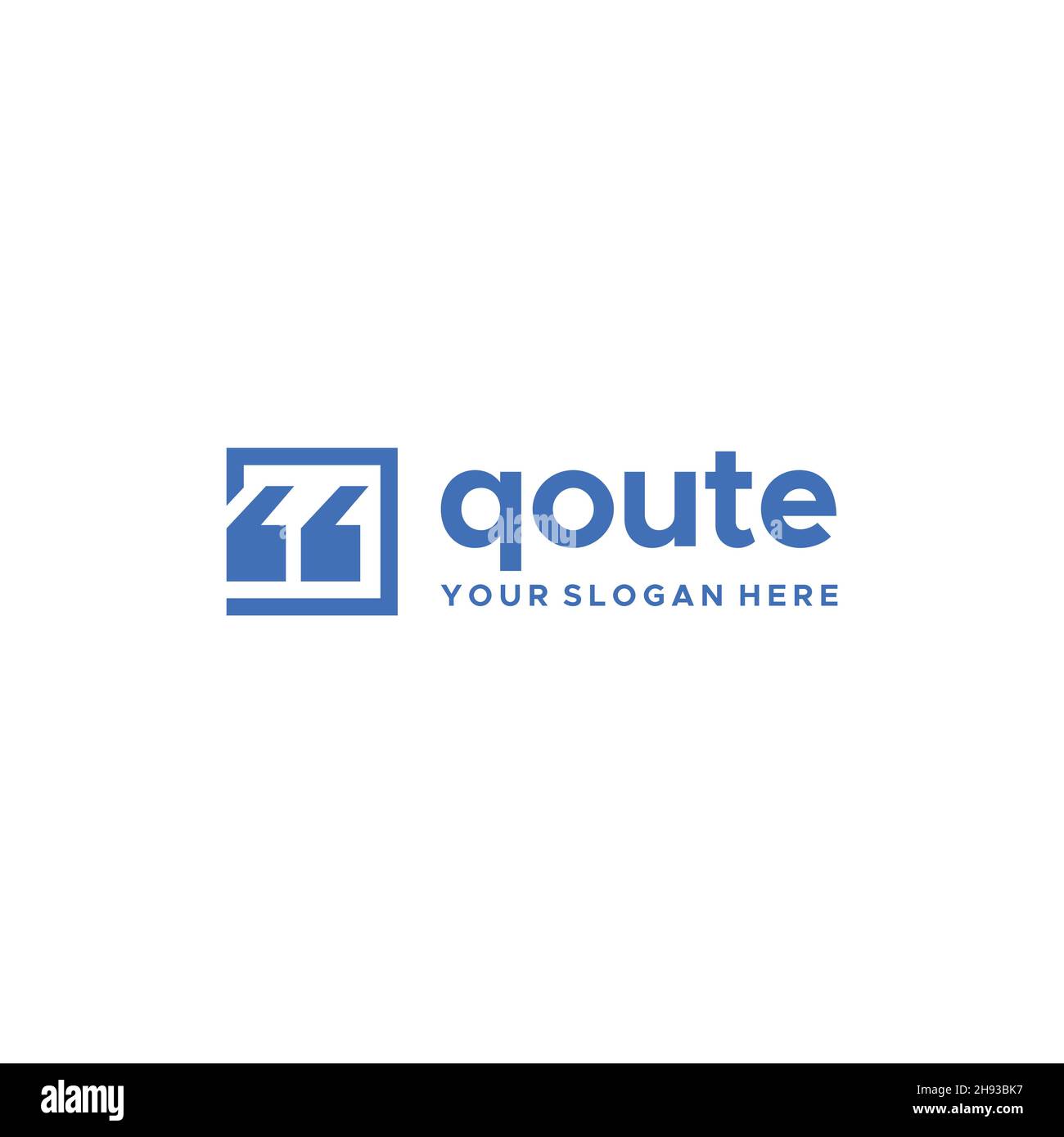 flat quote Chat conversation mark Logo design Stock Vector Image & Art ...