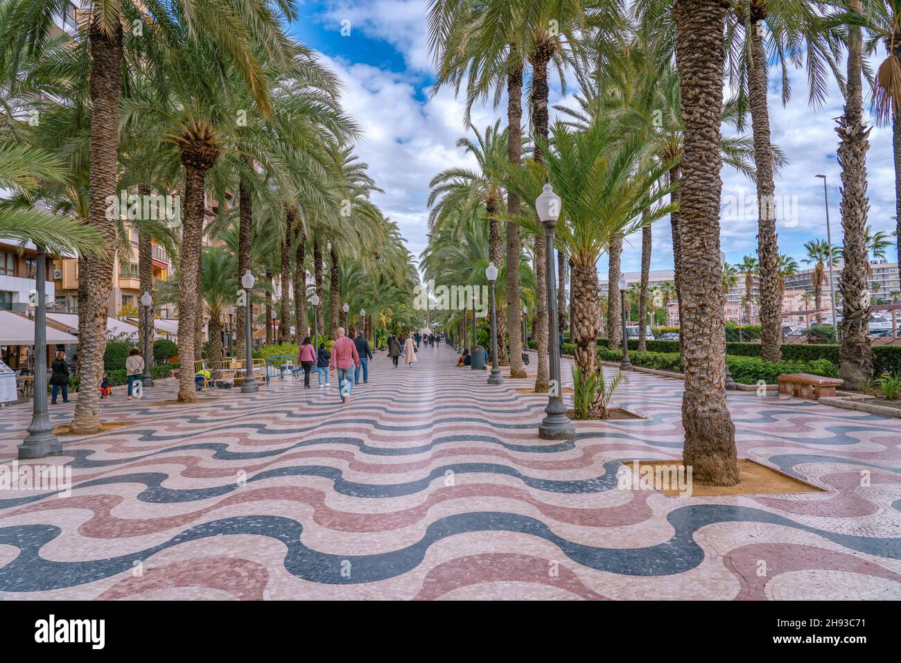 Promenade in Alicante, Spain, people walking, high resolution photo ...