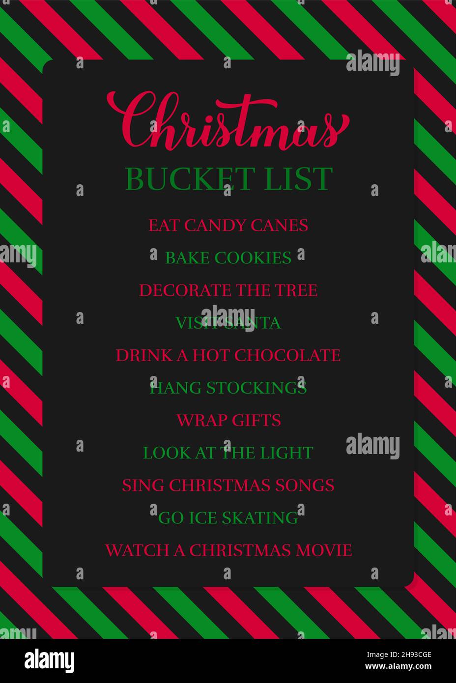 Christmas bucket list. Holidays wish list. Funny winter things to do ...