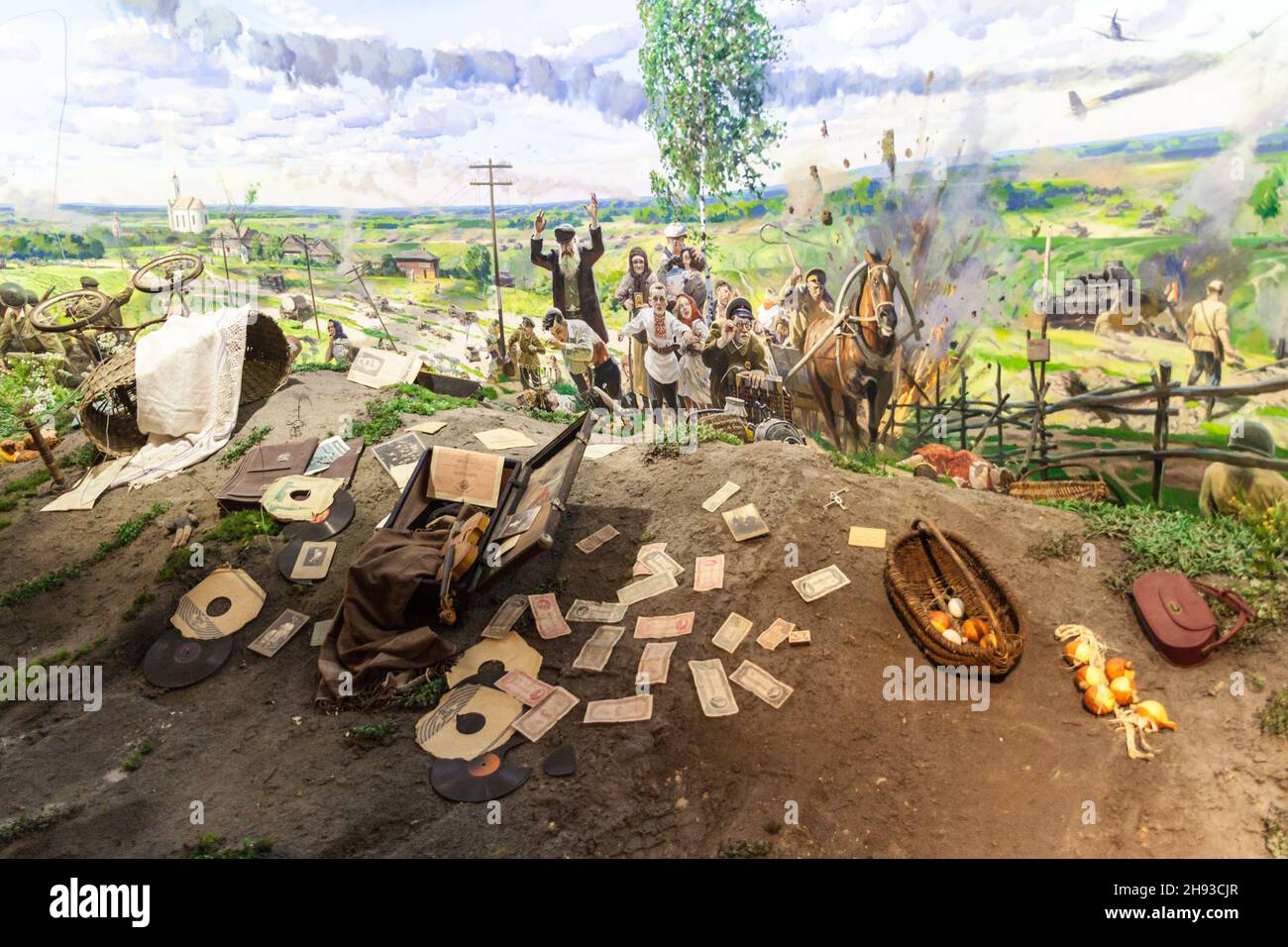MINSK, BELARUS - JUNE 16, 2017: Exhibits at the Belarusian State Museum ...