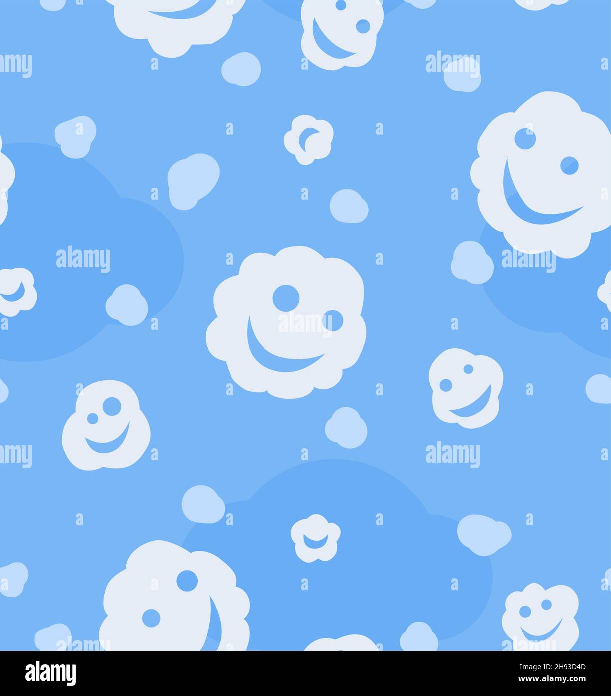 Happy fluffy clouds small white, seamless repeating texture pattern ...
