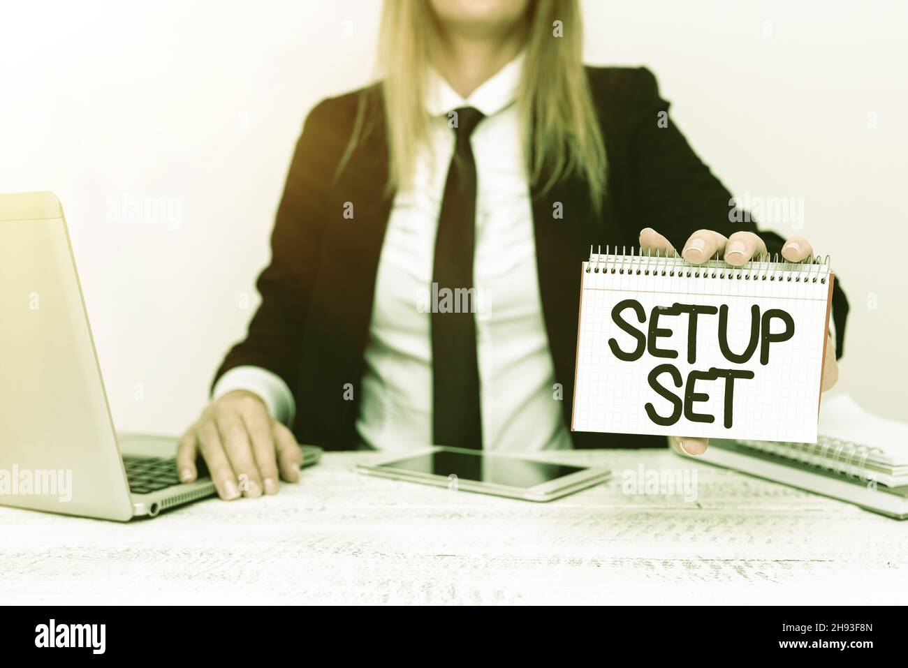 Hand Writing Sign Setup Set Word For The Manner Position Or Direction In Which Something Is