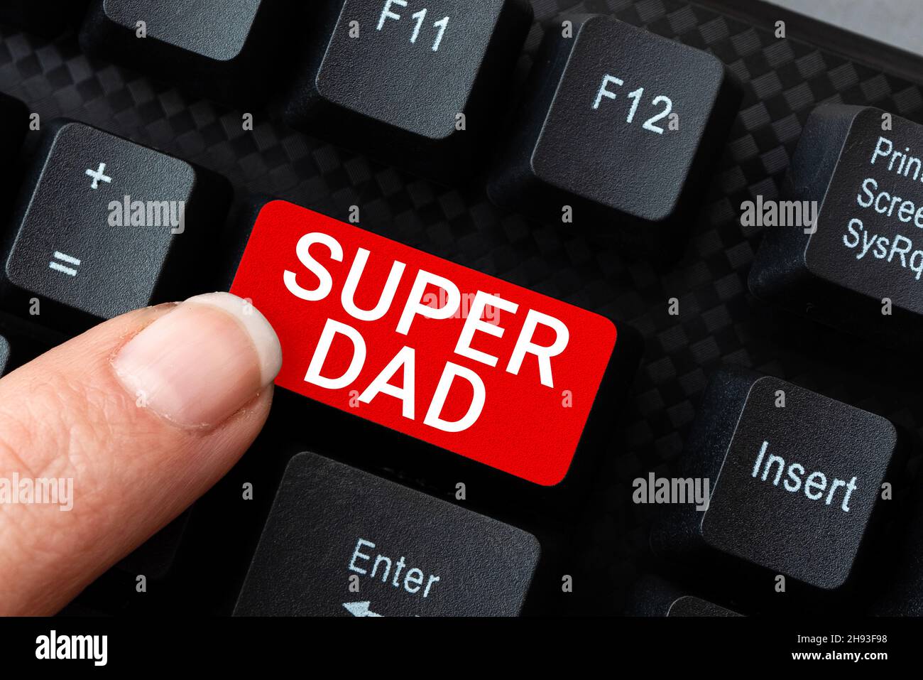 Conceptual display Super Dad. Word Written on Children idol and super ...