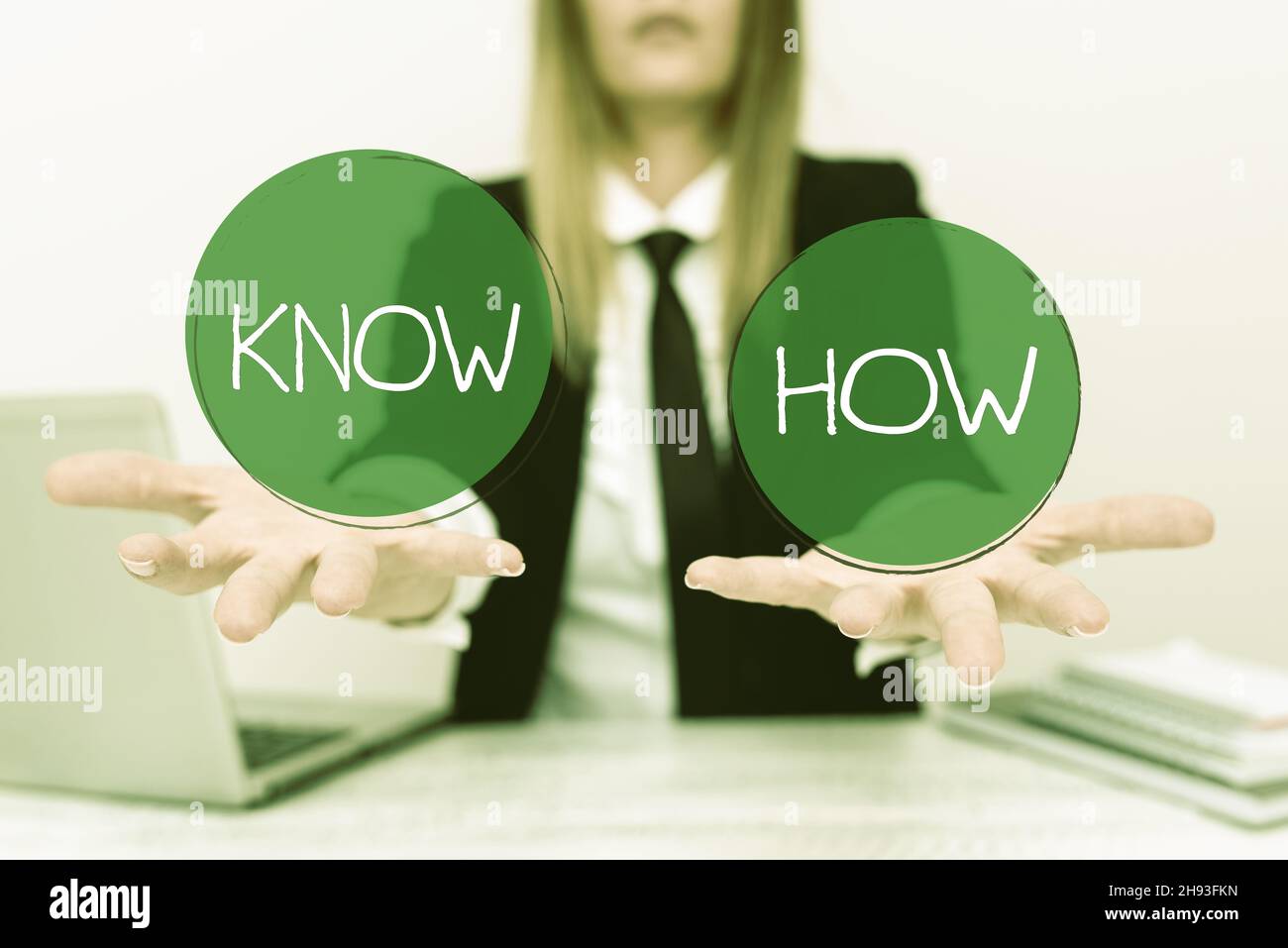 Sign displaying Know How. Business overview The process to learn of ...