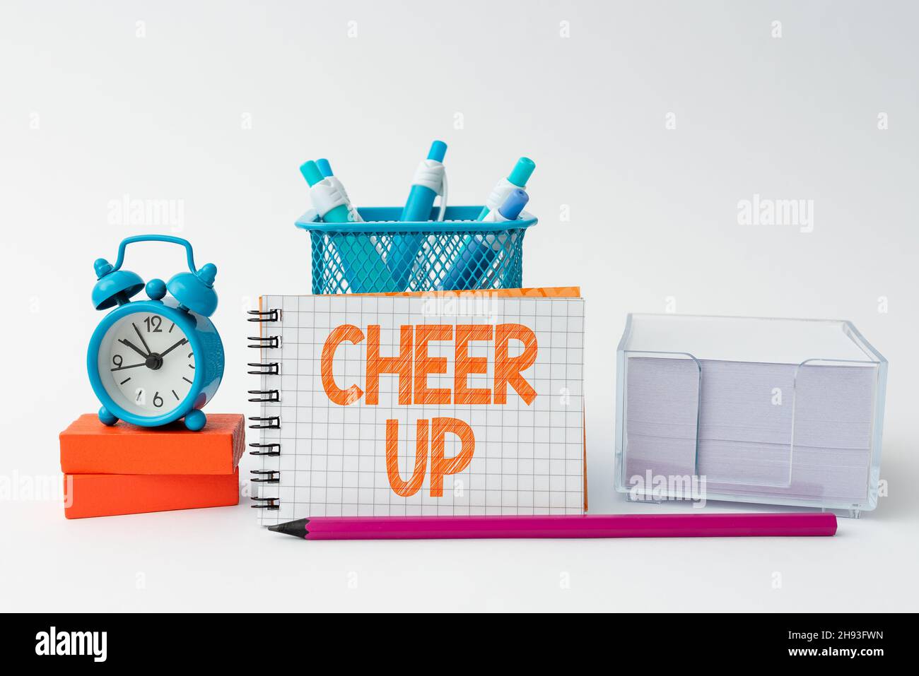 Inspiration showing sign Cheer Up. Word Written on to live every moment ...