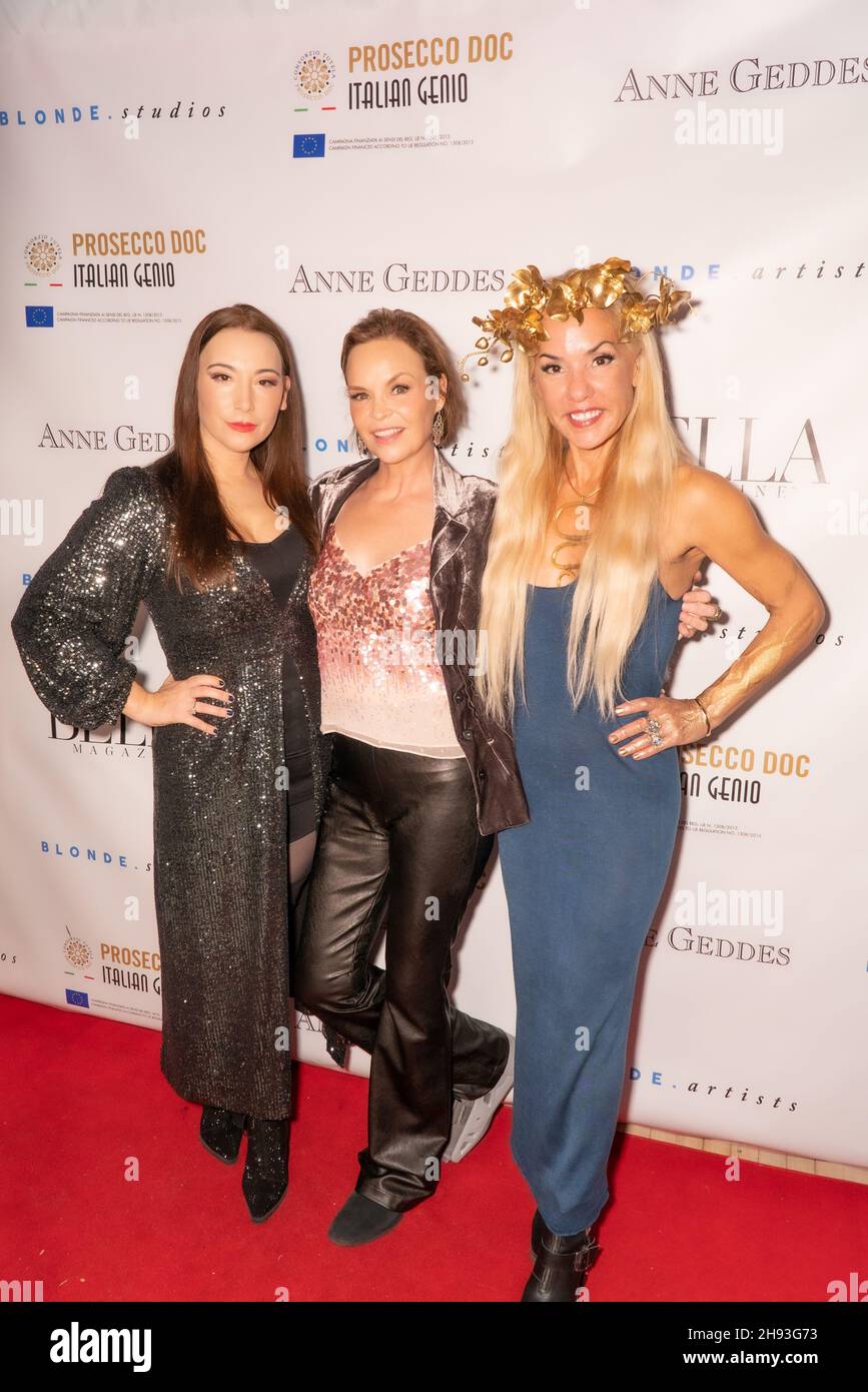 Janel Tanna, Dena McCoy and Luciana Pampalone attend the Bella Magazine ...