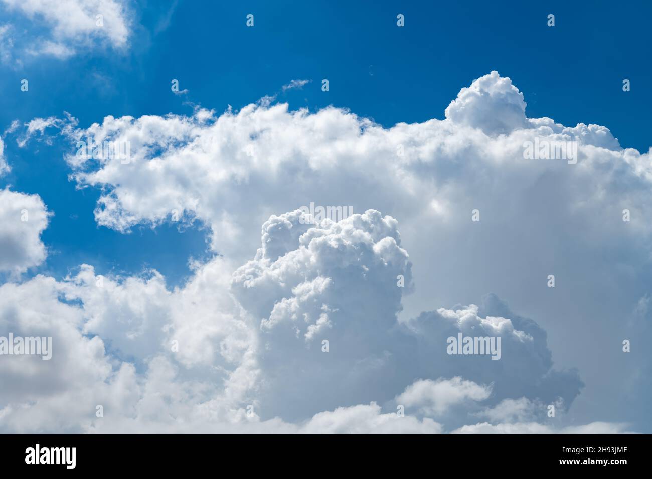 beautiful blue sky with white clouds in the noon time horizontal ...