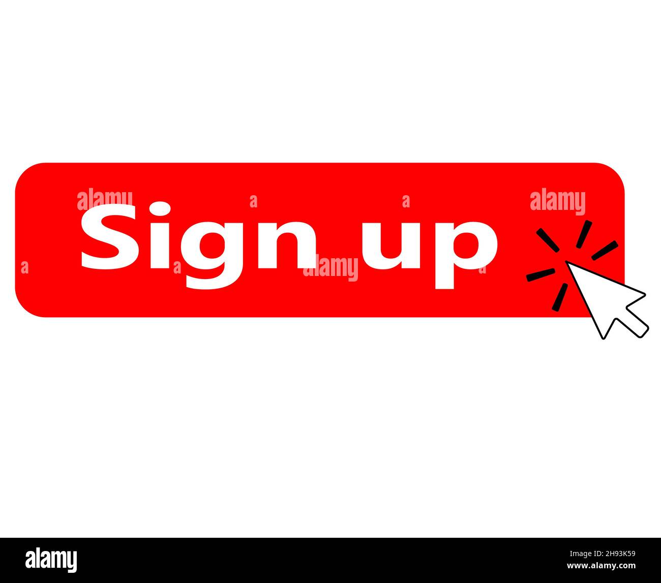 sign up button on white background. sign up sign. flat style Stock ...
