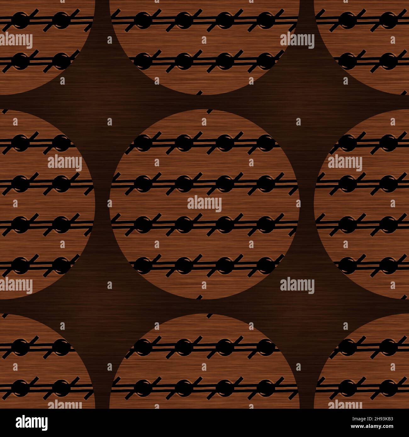 Brown wood effect decorative inlay texture. Seamless engraved oriental ...