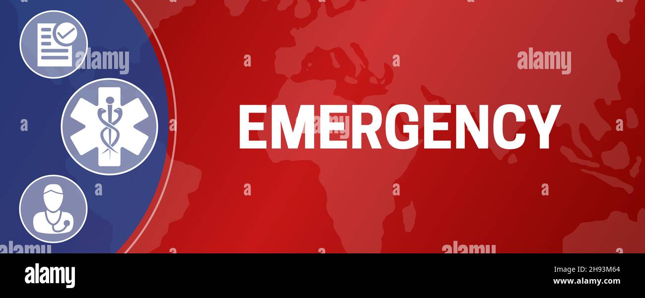 Emergency Blue and Red Illustration Background Banner Design Stock ...