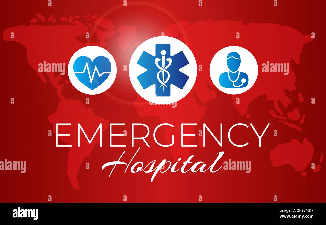 Emergency Hospital Illustration Background Banner Design Stock Vector ...
