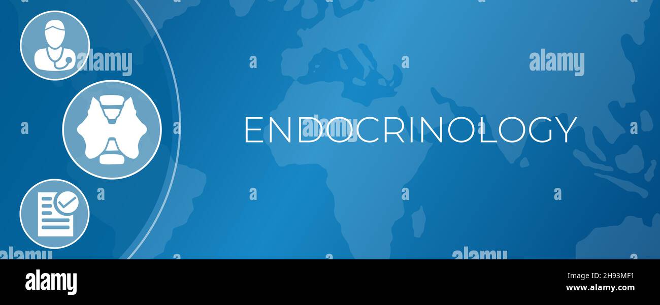 Blue Endocrinology Medical Background Design Illustration Stock Vector ...